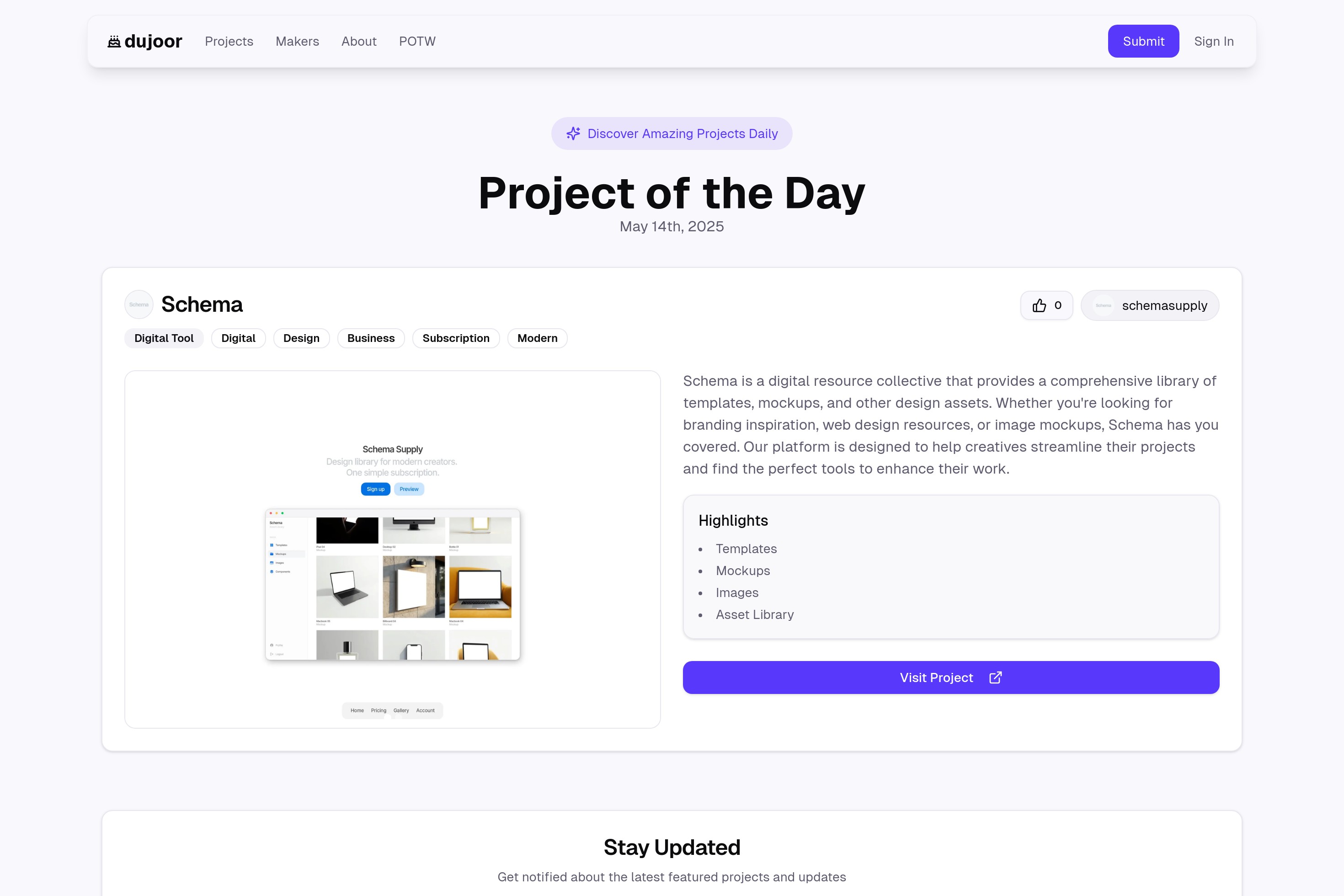 Schema | Project of the Day 05/14/2025 | Dujoor